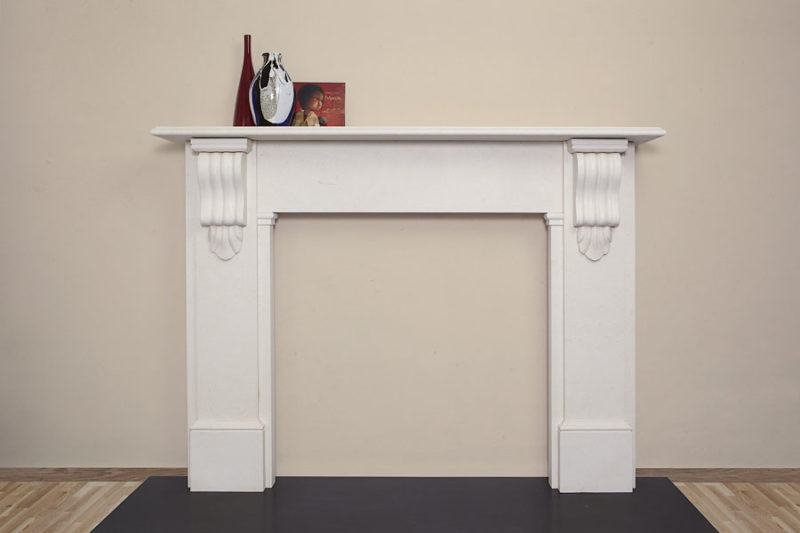 Victorian style lintel fireplace made of limestone – Hallett Stonemason